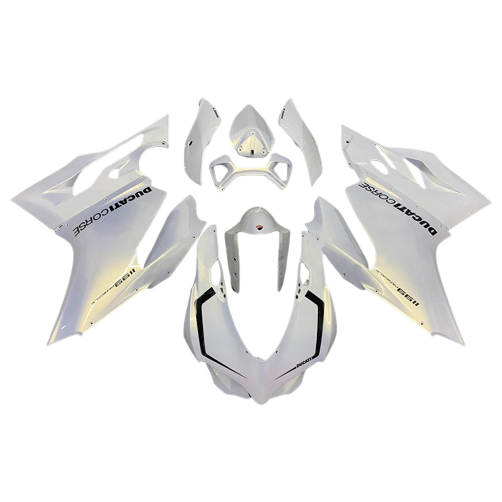 Amotopart 2012-2015 Ducati 899 Pearl White Fairing Kit