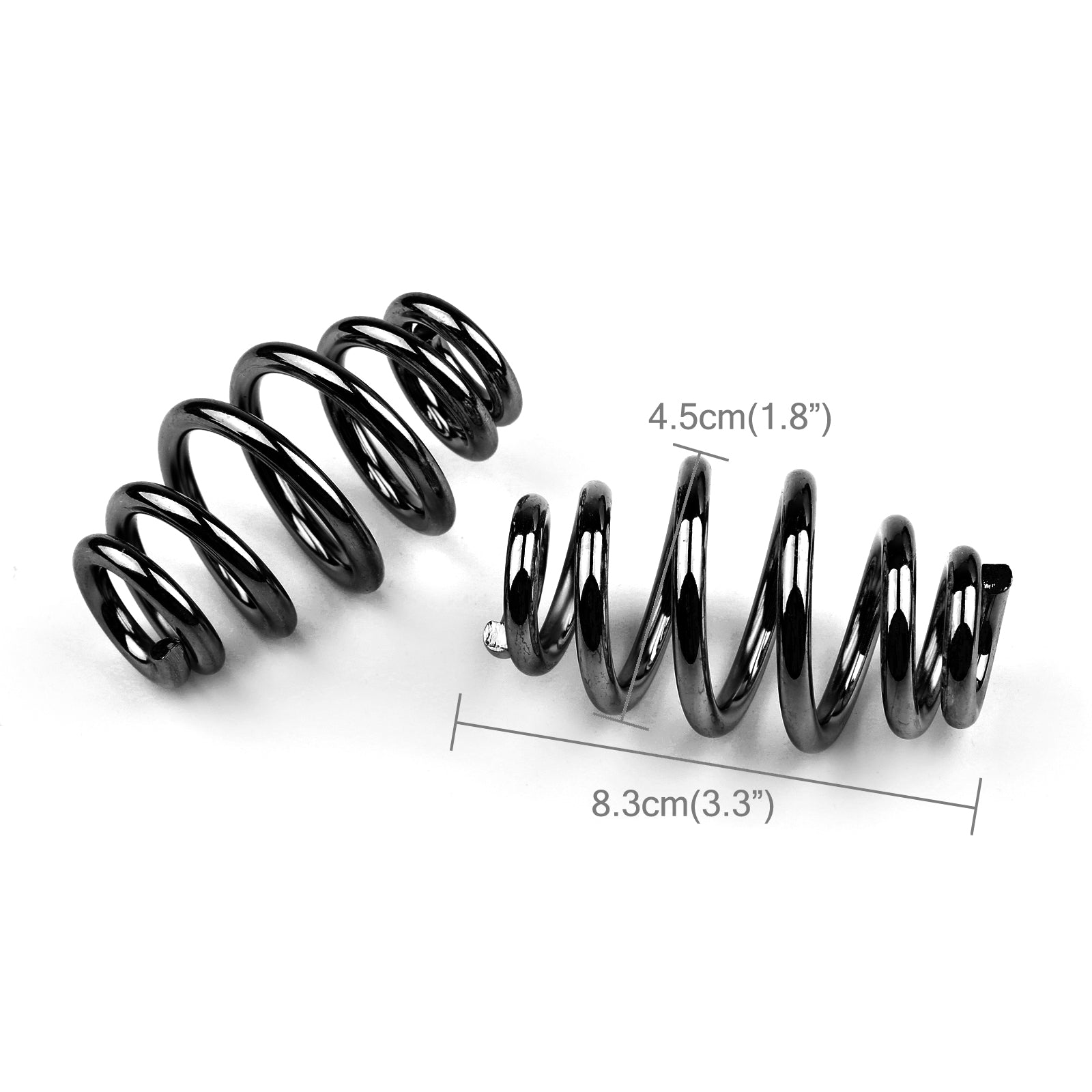 2X Springs Set Solo Seat Bracket Mounting Round Spring Black For Chopp