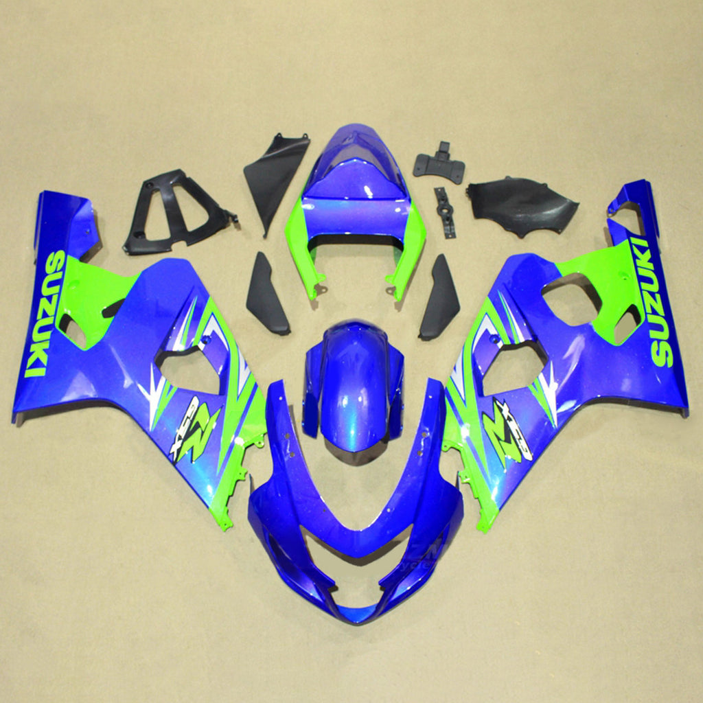 Amotopart 2004-2005 Suzuki GSXR 600/750 Blue Green Fairing Kit