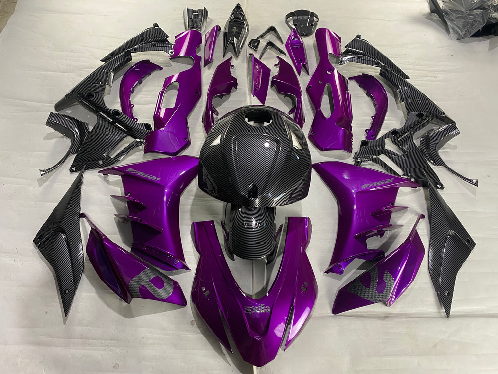Amotopart 2022-2024 Aprilia RSV4 1100 Purple Carbon Fiber Pattern Fair