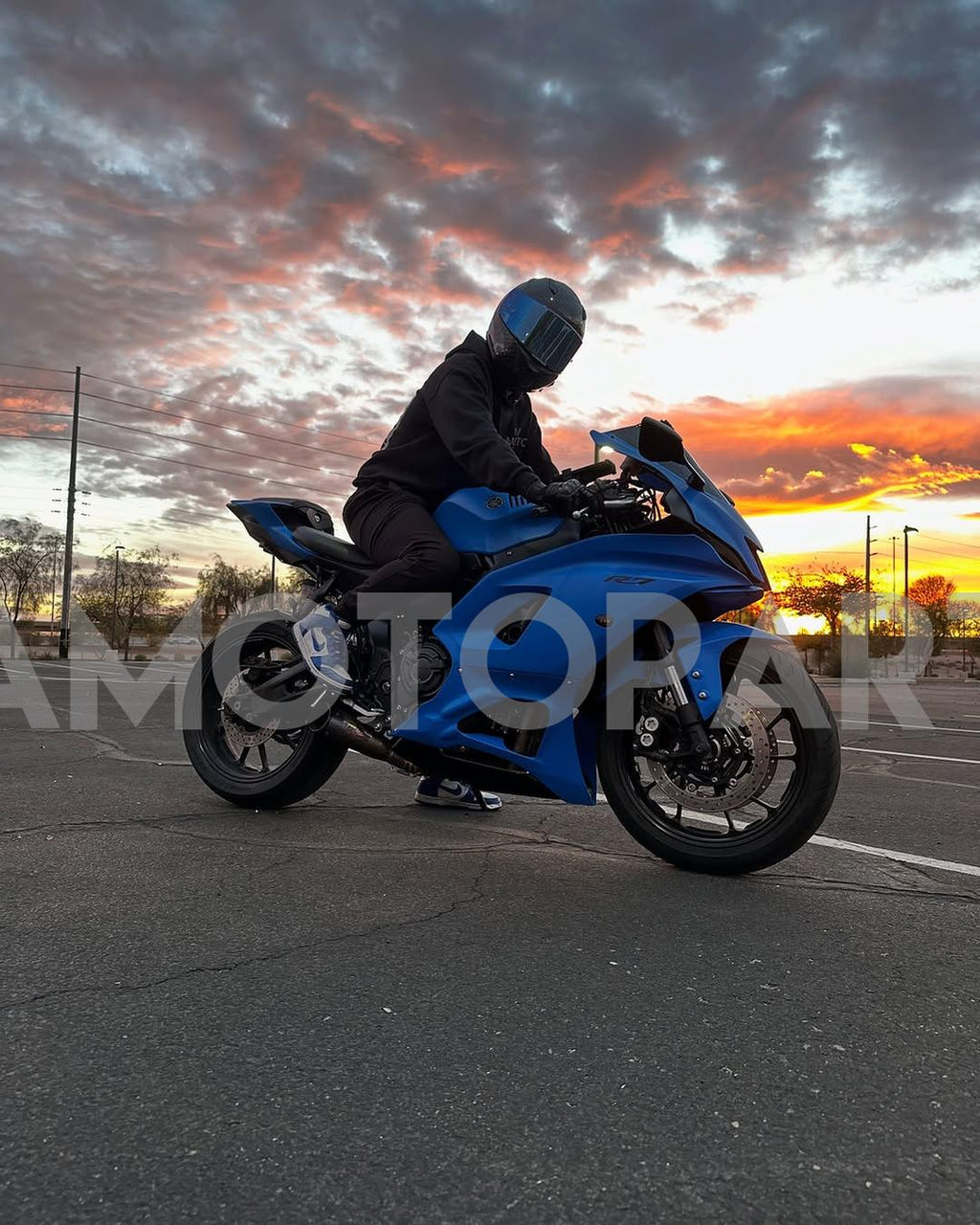 Amotopart 2021-2025 Yamaha YZF-R7 Matte Blue Fairing Kit