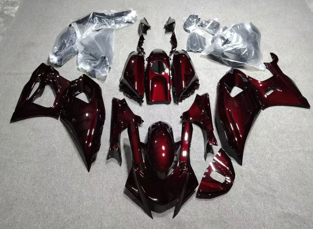Amotopart 2021-2025 Yamaha YZF-R7 Red Carbon Fiber Fairing Kit