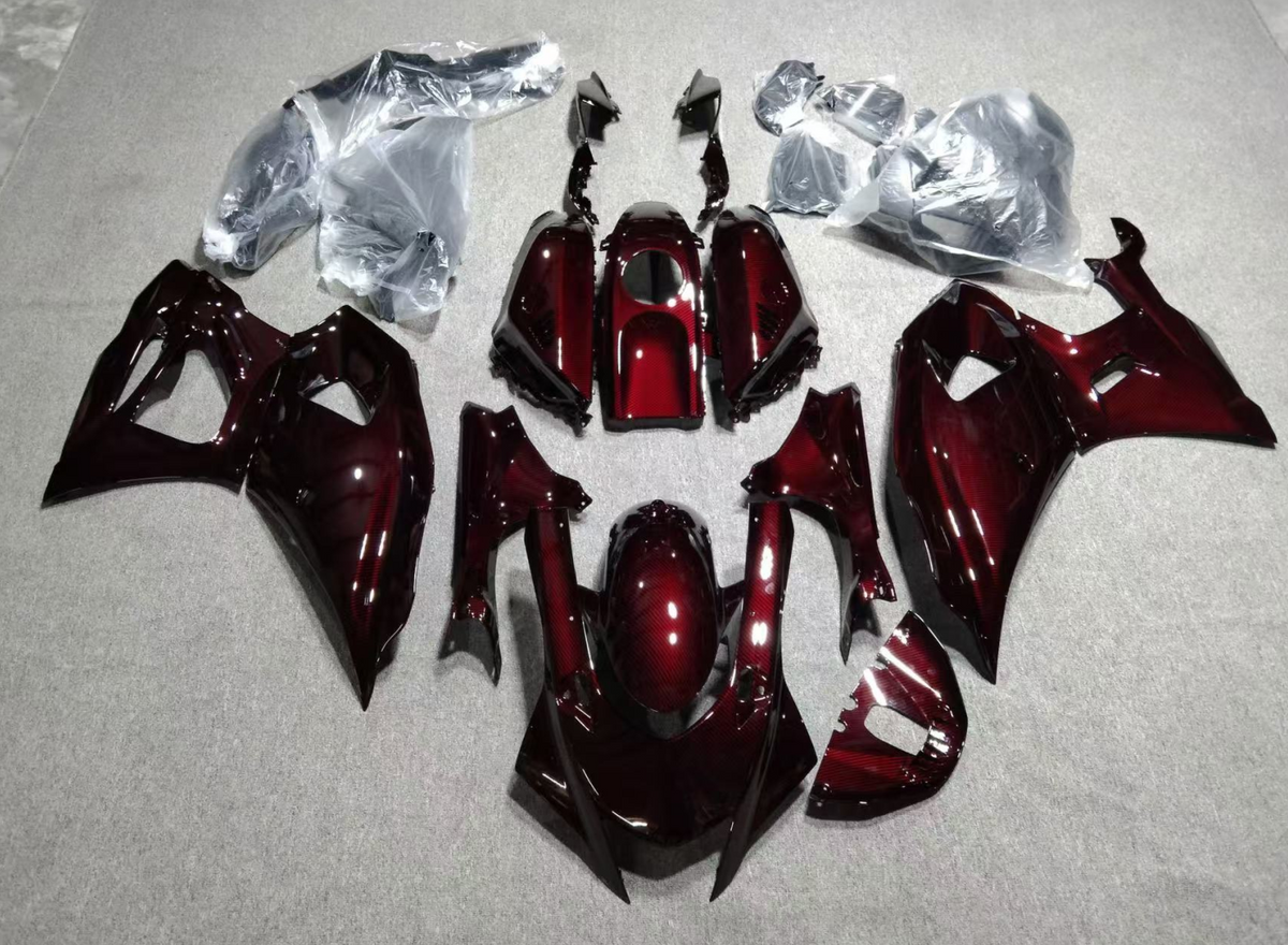 Amotopart 2021-2025 Yamaha YZF-R7 Red Carbon Fiber Fairing Kit