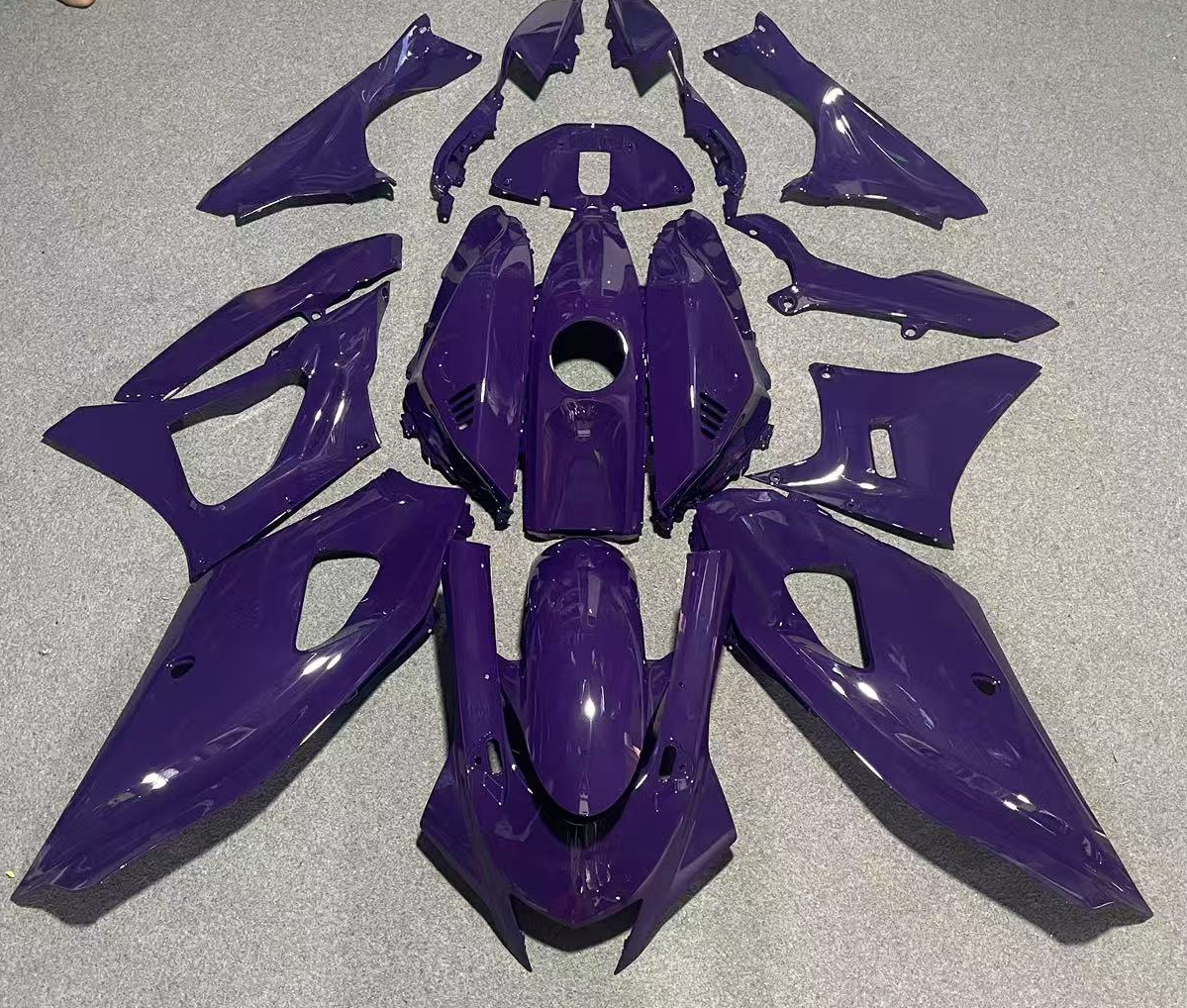 Amotopart 2021-2025 Yamaha YZF R7 Purple Fairing Kit