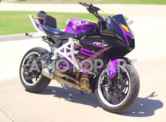 Amotopart 2021-2025 Yamaha YZF-R7 Purple & Gold Black Kit
