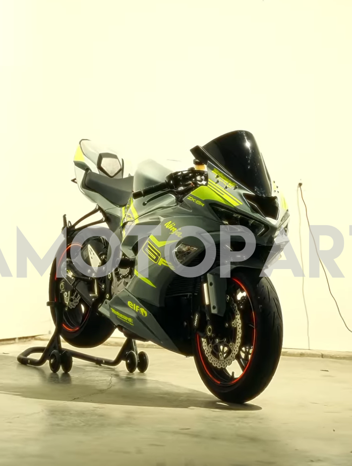 Amotopart 2019-2023 Kawasaki ZX6R Gray Yellow Fairing Kit