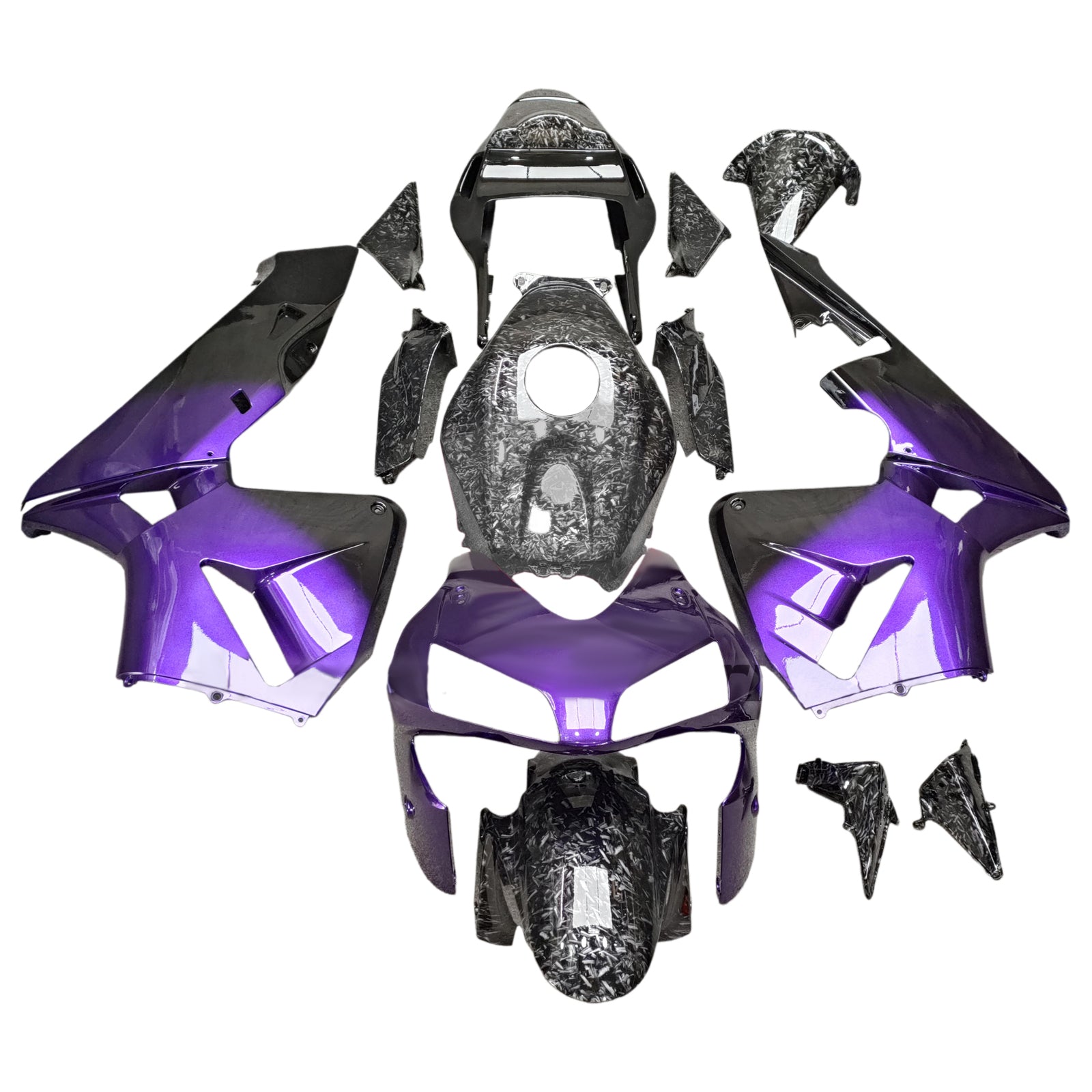 Amotopart 2003-2004 Honda CBR600RR Forged Carbon Fiber Patterns & Purp