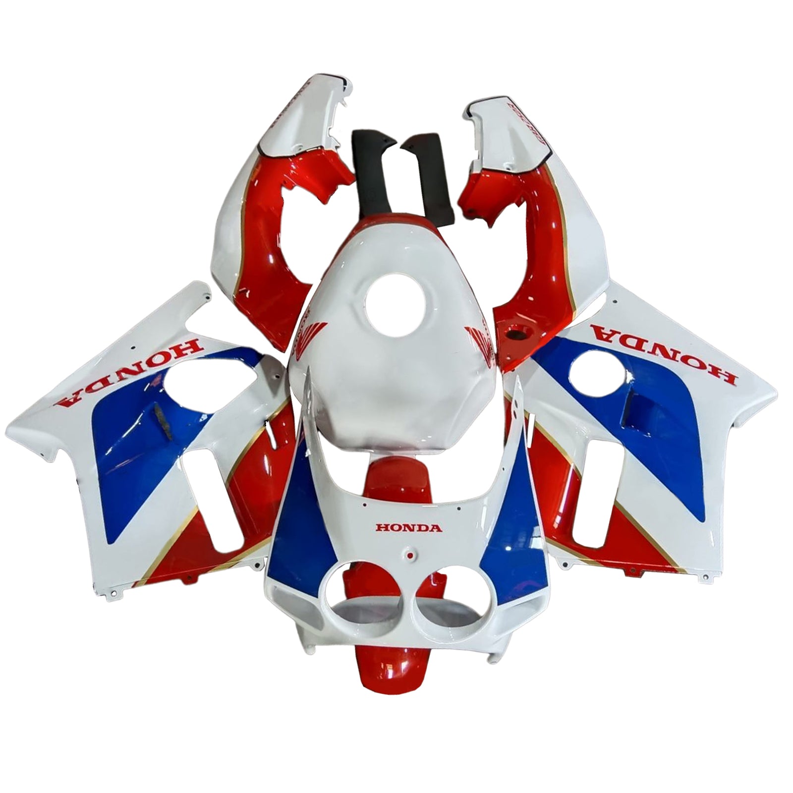 Amotopart 1988-1989 Honda CBR250RR MC19 White Blue Red &Logo Fairing K