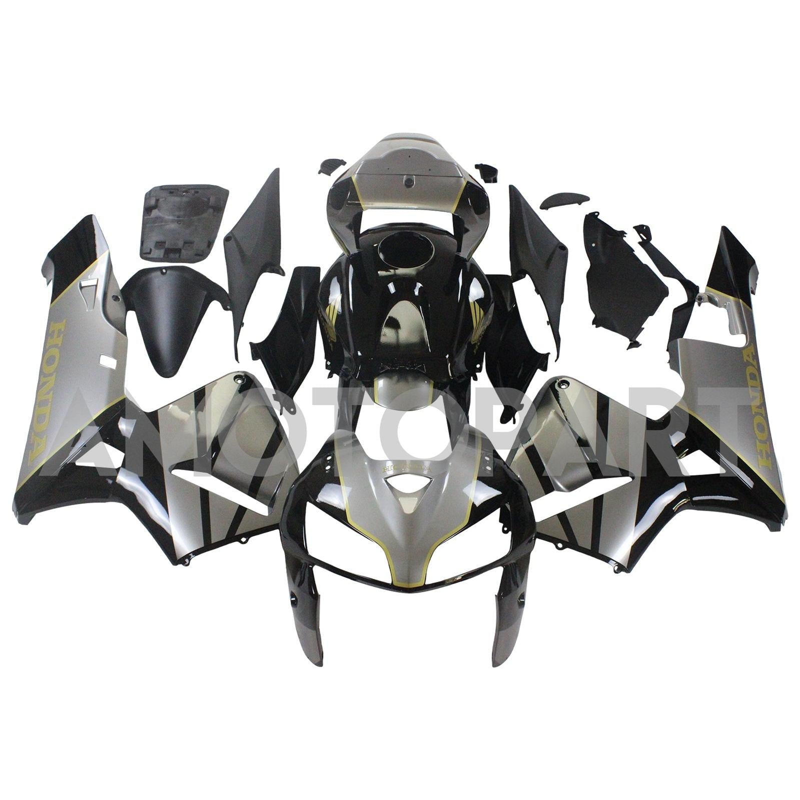 Amotopart 2005 2006 Honda Grey&Black CBR600RR Fairing Kit