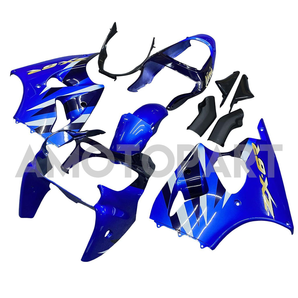 Amotopart ZX6R 636 2000-2002 ZZR600 2005-2008 Kawasaki Blue with Yello