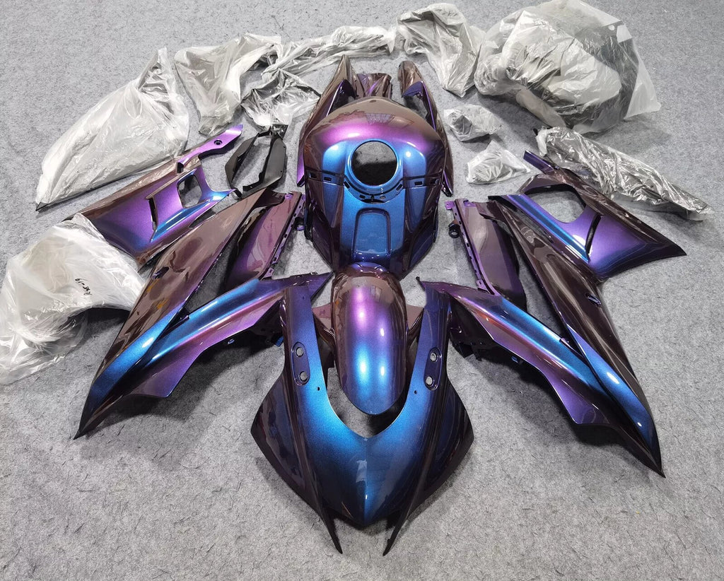 Amotopart 2019-2021 Yamaha YZF-R3 R25 Gradient Blue Purple Fairing Kit