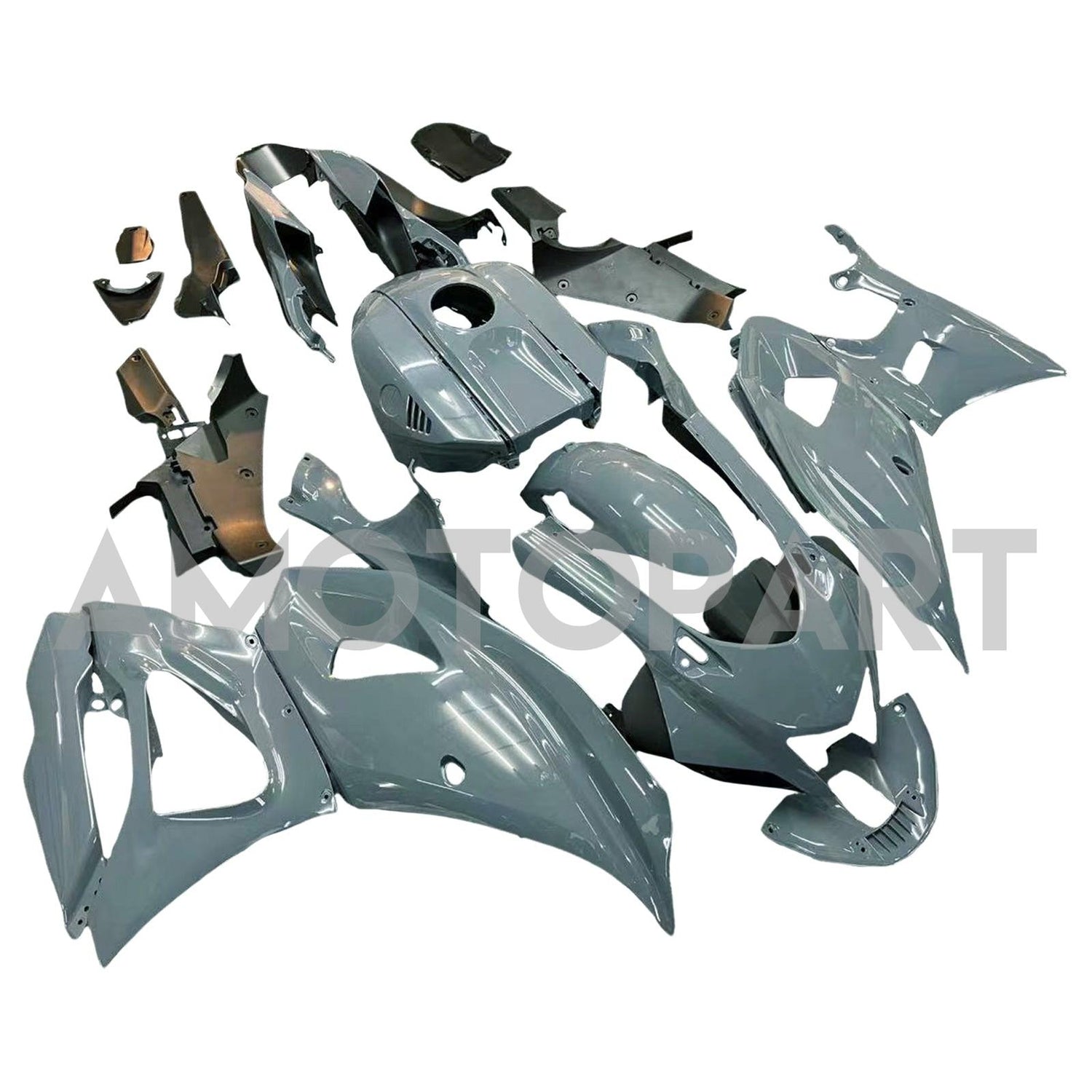 Amotopart 2021-2025 Yamaha YZF-R7 Gloss Grey Fairing Kit
