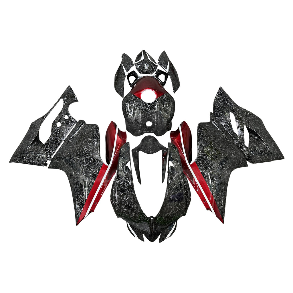 Amotopart 2012-2015 Ducati 899 Forged carbon fiber pattern Red Fairing