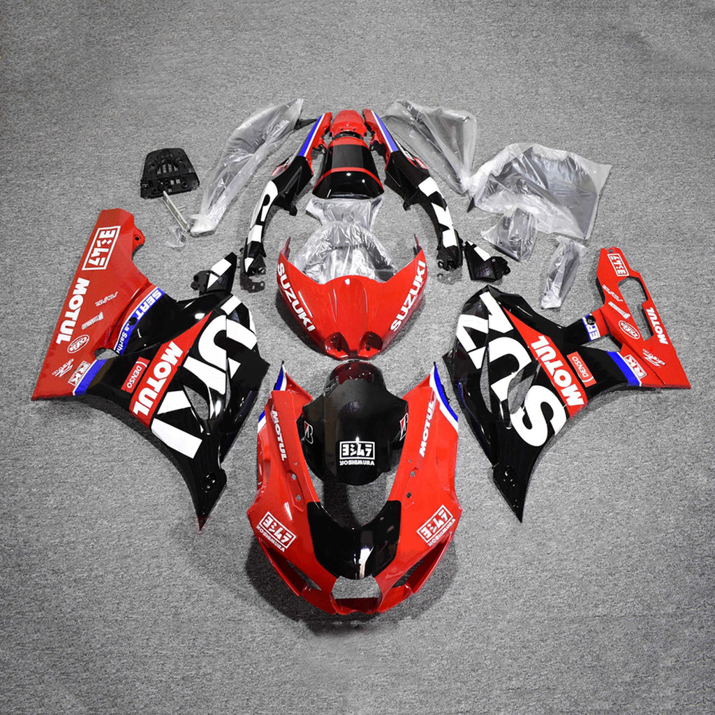 Amotopart 2017-2025 Suzuki GSXR1000 Red Black White Fairing Kit
