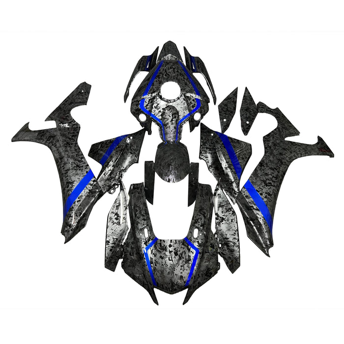 Amotopart 2020-2025 Yamaha YZF-R1 Forged Carbon Fiber Blue Fairing Kit