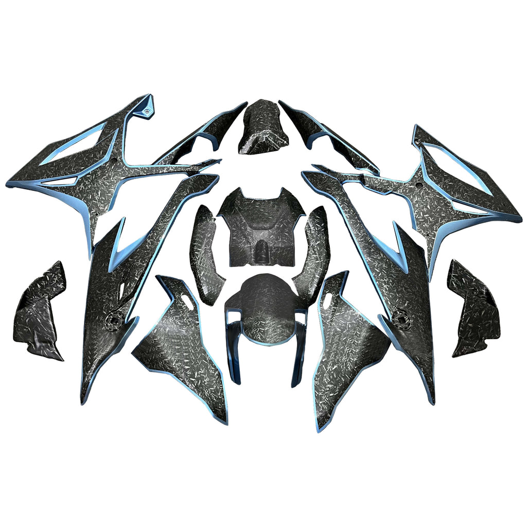 Amotopart 2019-2022 BMW S1000RR Forge Carbon Fiber Patterns Light Blue
