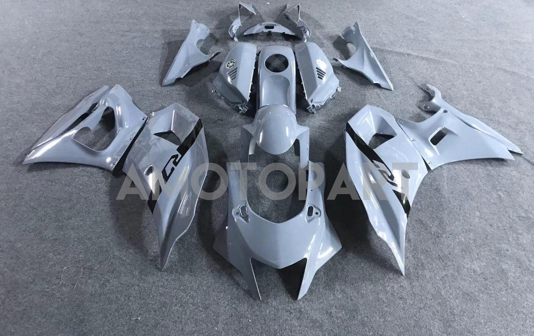Amotopart 2021-2025 Yamaha YZF-R7 Gloss Gray Fairing Kit
