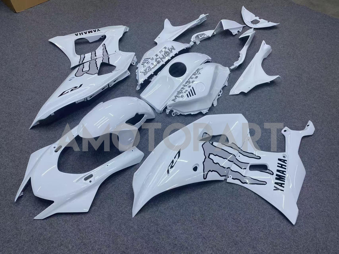 Amotopart 2021-2025 Yamaha YZF-R7 white Fairing Kit