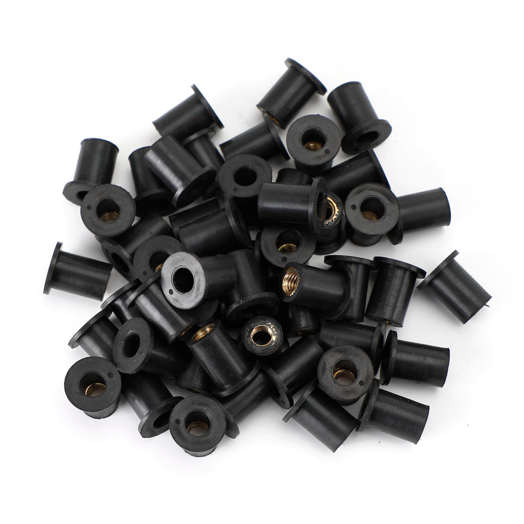 M5 Rubber Well Nuts Wellnuts for Fairing & Screen Fixing Pack of 50