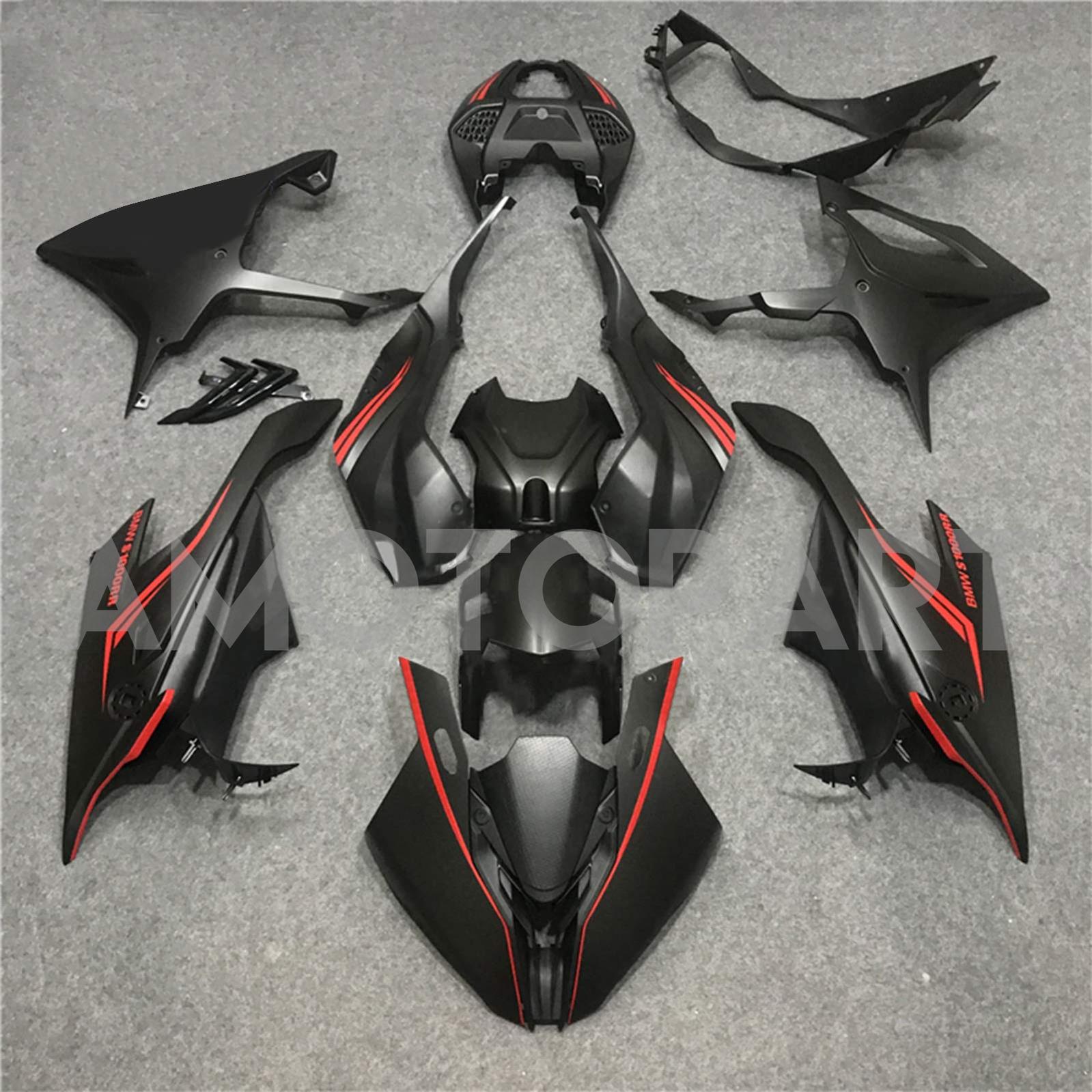 Amotopart 2019-2022 BMW S1000RR/M1000RR Black Red Line Racing Fairing