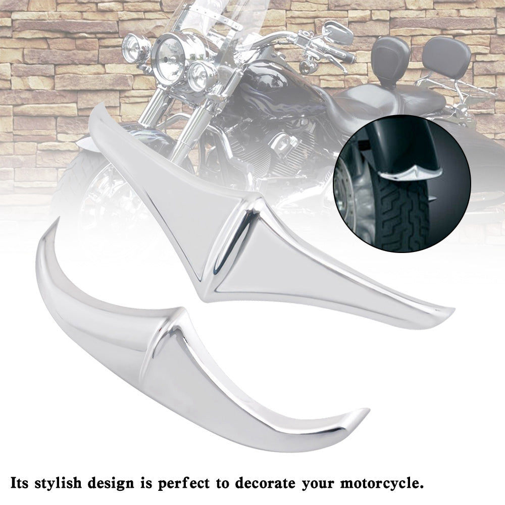 Rear Front Fender Leading Edge Tip Trim Accent Chrome For Touring FLHX