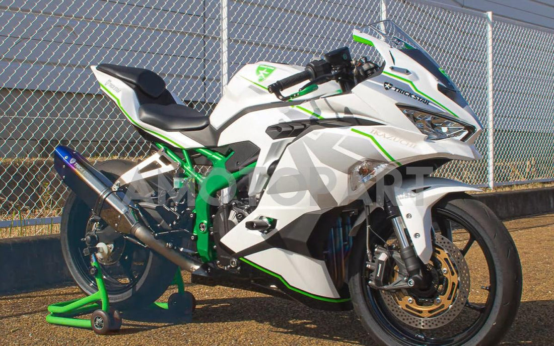 Amotopart 2019-2025 Kawasaki Ninja ZX25R ZX4R ZX4RR White Fairing Kit