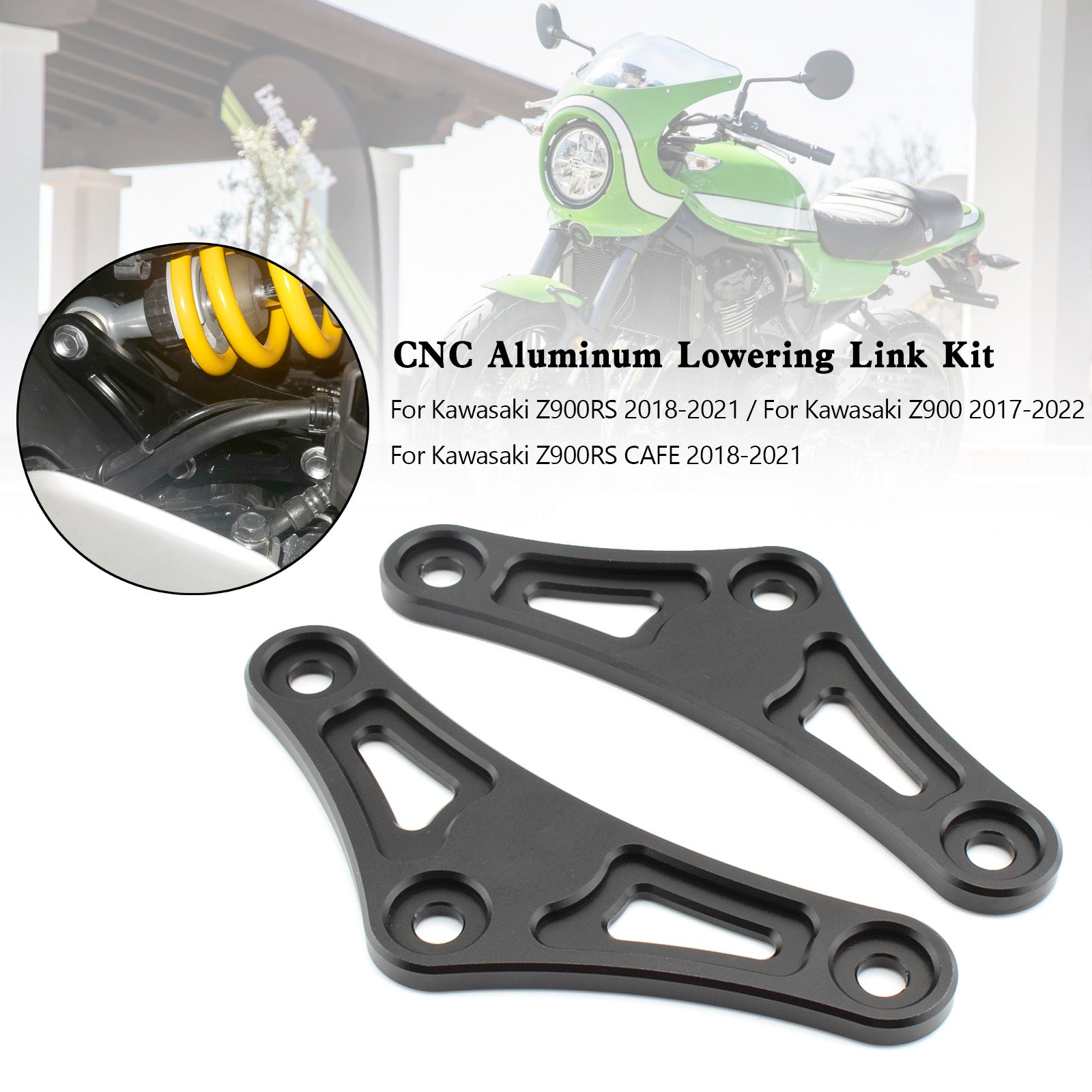 CNC Aluminum Lowering Link Kit 30mm For Kawasaki Z900RS CAFE Z900 2017